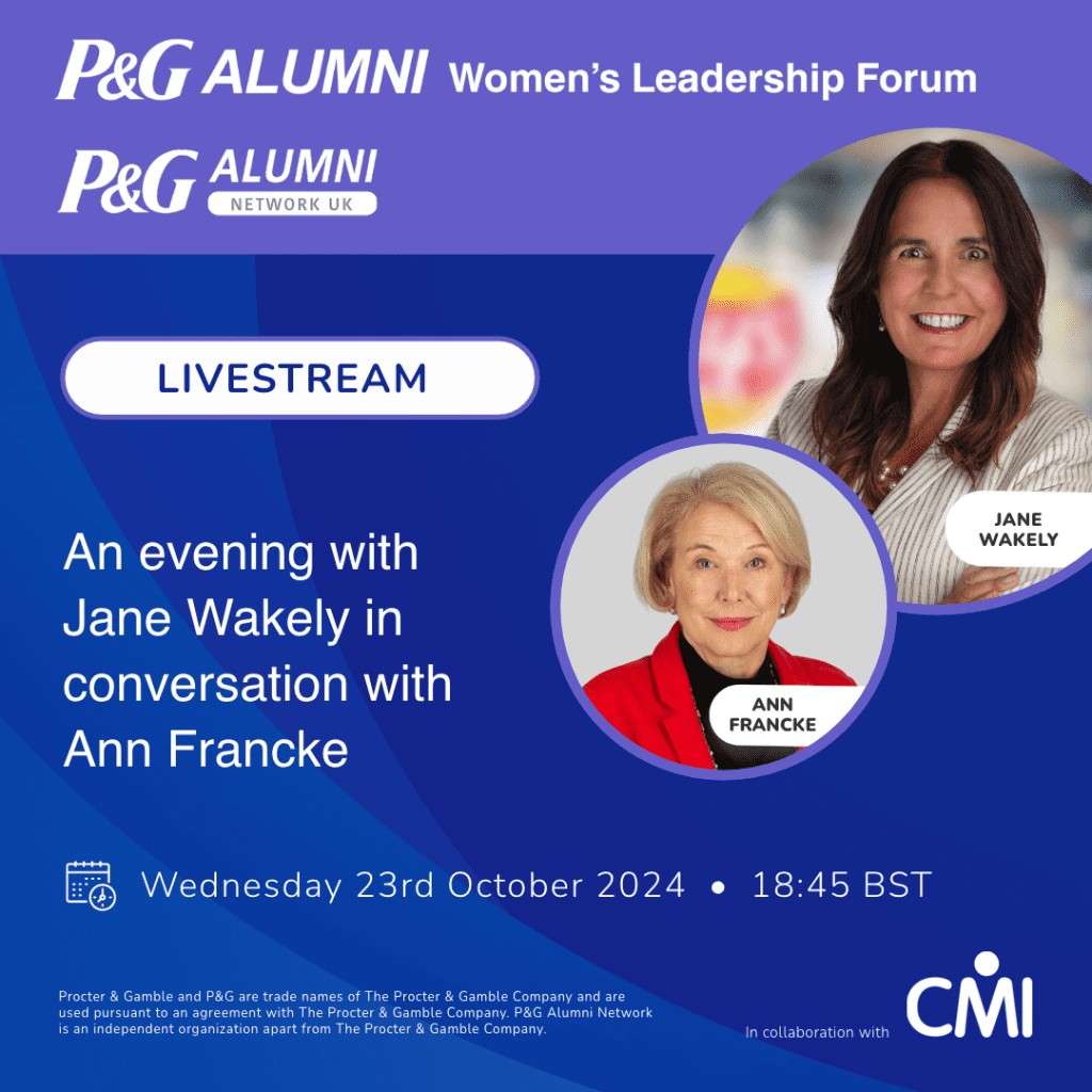 WLF: An evening with Jane Wakely in conversation with Ann Francke - P&G ...